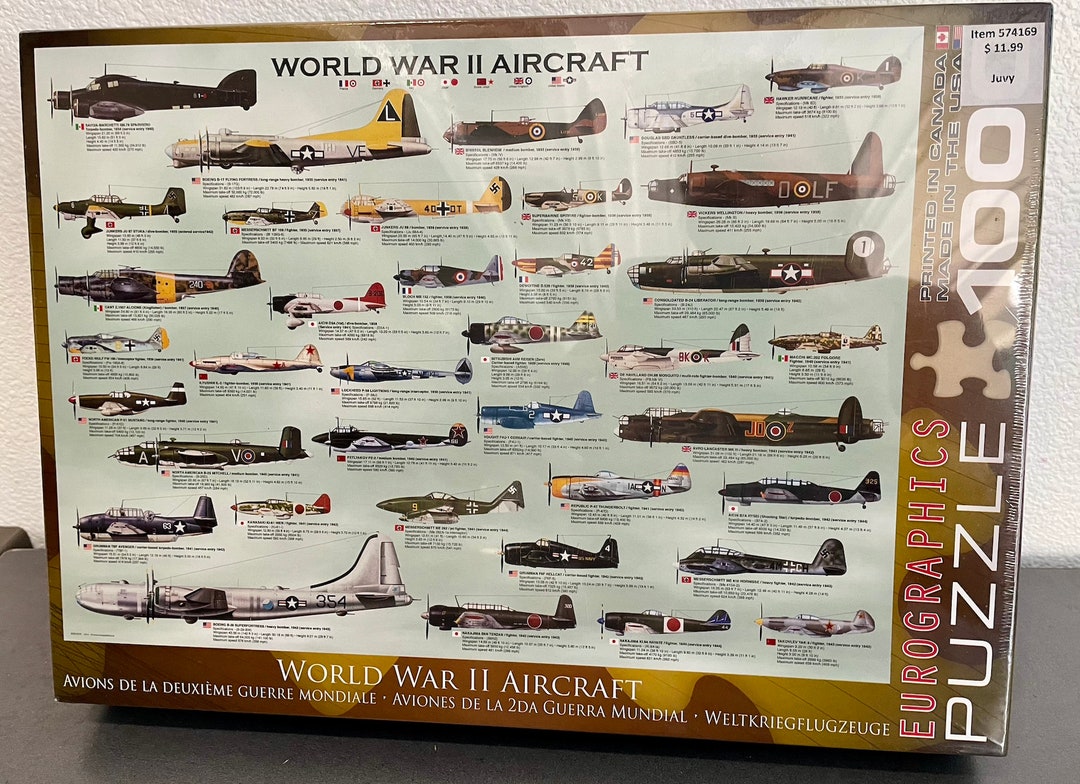 World War II Aircraft Jigsaw Puzzle 1000 Piece Eurographics New Sealed ...