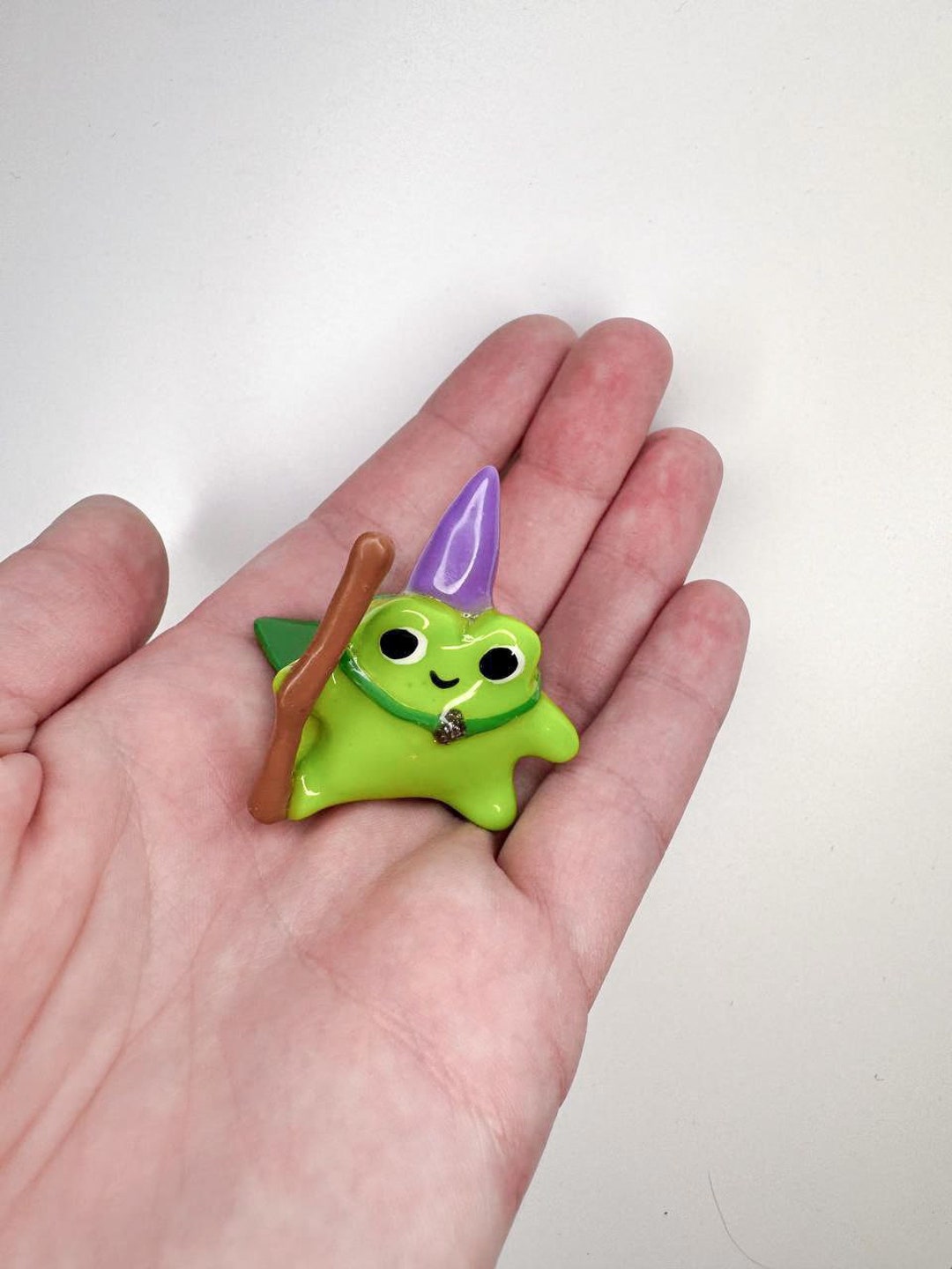Cute Polymer Clay Frog Figurine, Frog Gnome, Gift, Desk Friend, Frog ...