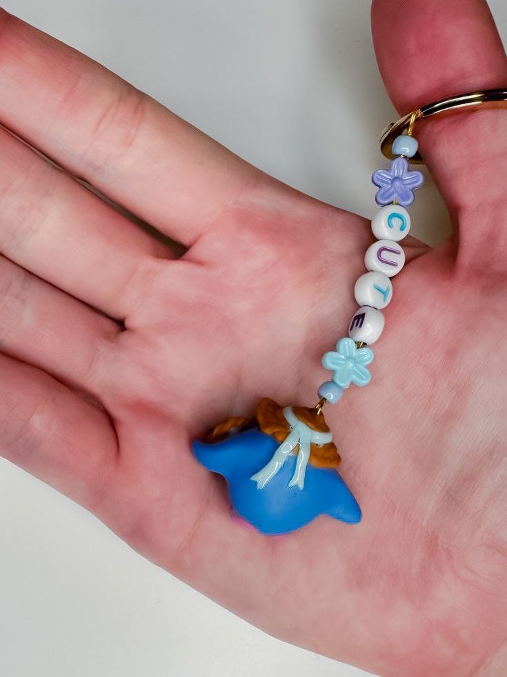 Keychain for Keys or Bag With a Polymer Clay Figurine of a Cute Penguin ...