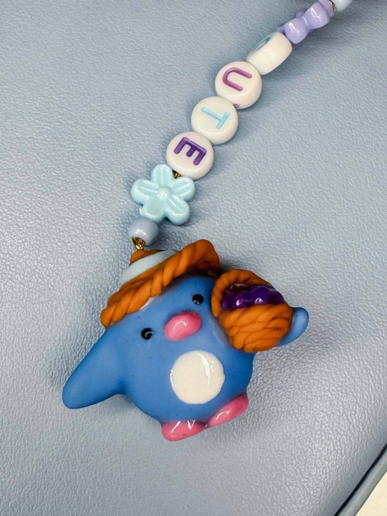 Keychain for Keys or Bag With a Polymer Clay Figurine of a Cute Penguin ...