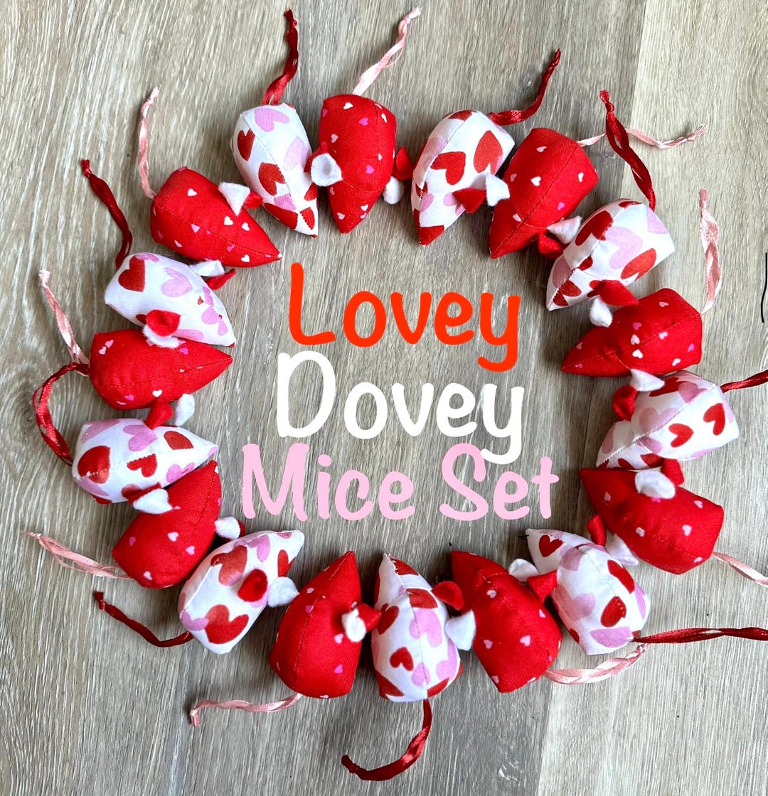 Organic Catnip Mice Set: Plush Cotton, Rattling Cat Toy - Etsy