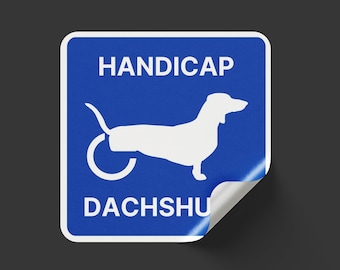 Disabled Dog on Board Vinyl Sticker/decal, Disabled Dog, Handicap Dog ...