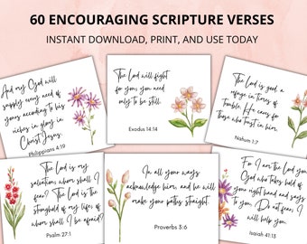 Printable Scripture Memory Cards Bible Memory Verse Cards - Etsy