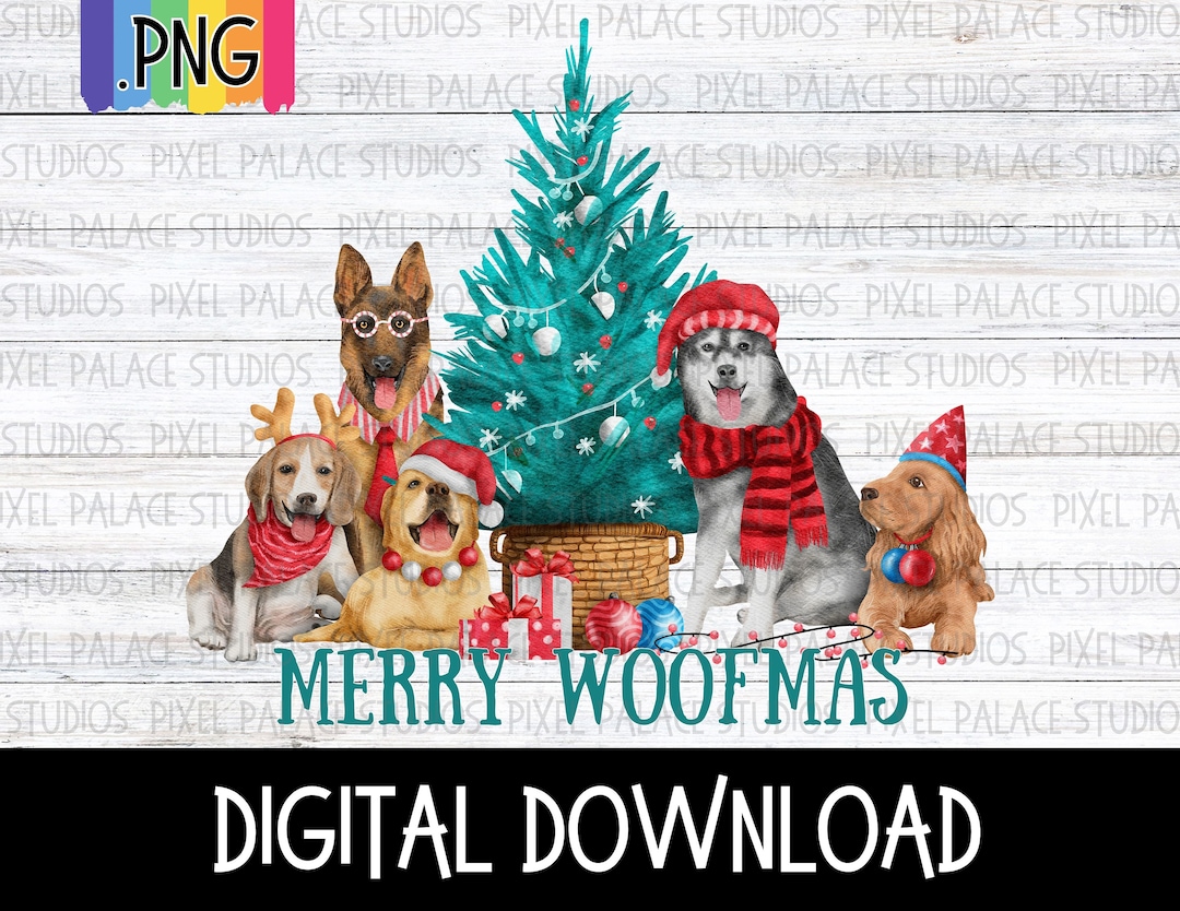 Merry Woofmas Sublimation PNG - Digital Download - Etsy