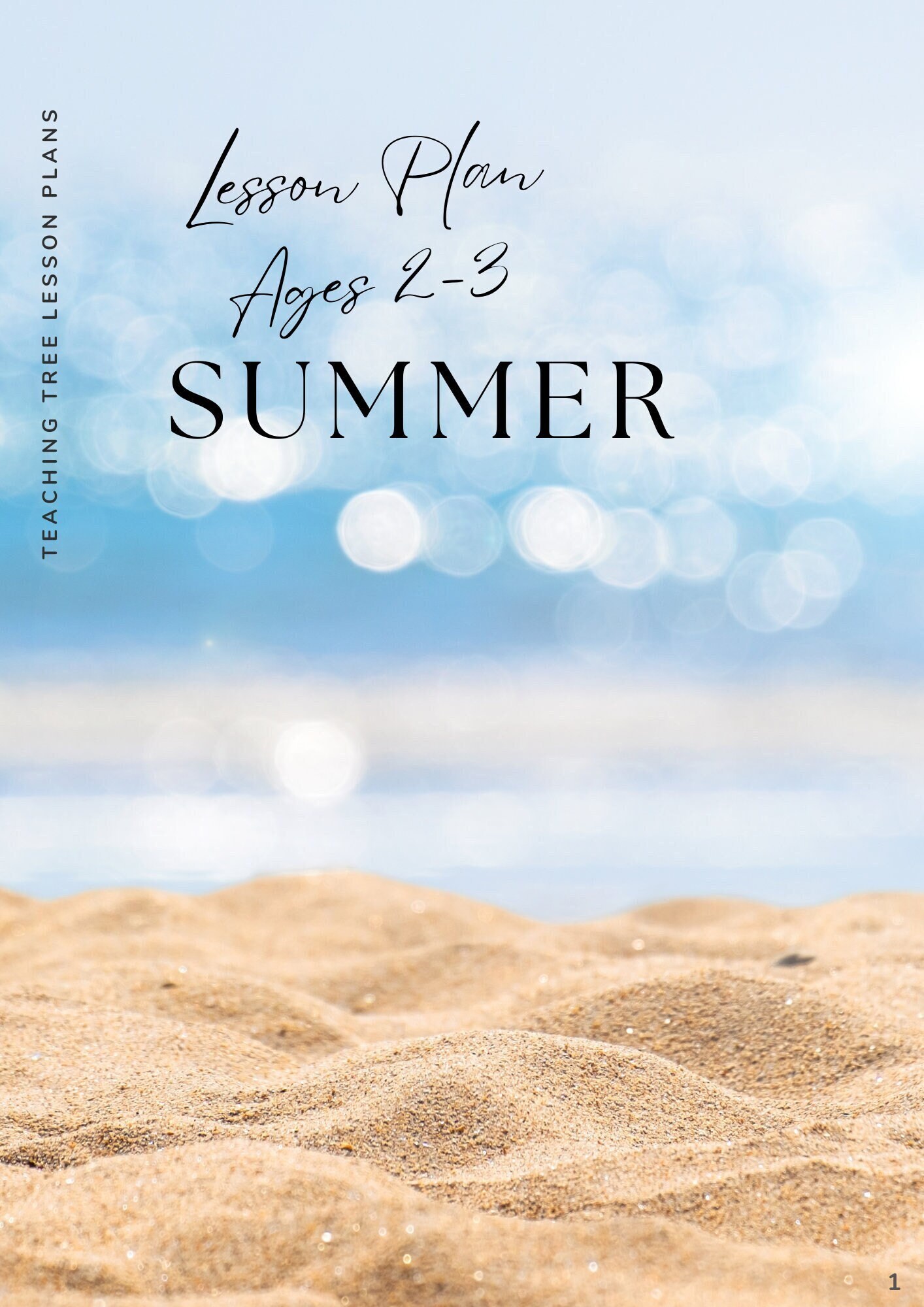 Homeschool Summer Lesson Plan Printable for Ages 2-3 - Etsy