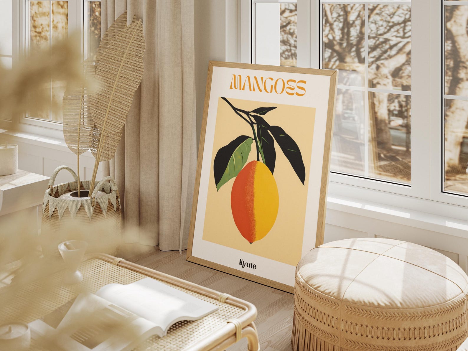 Minimalist Mango Poster - Etsy
