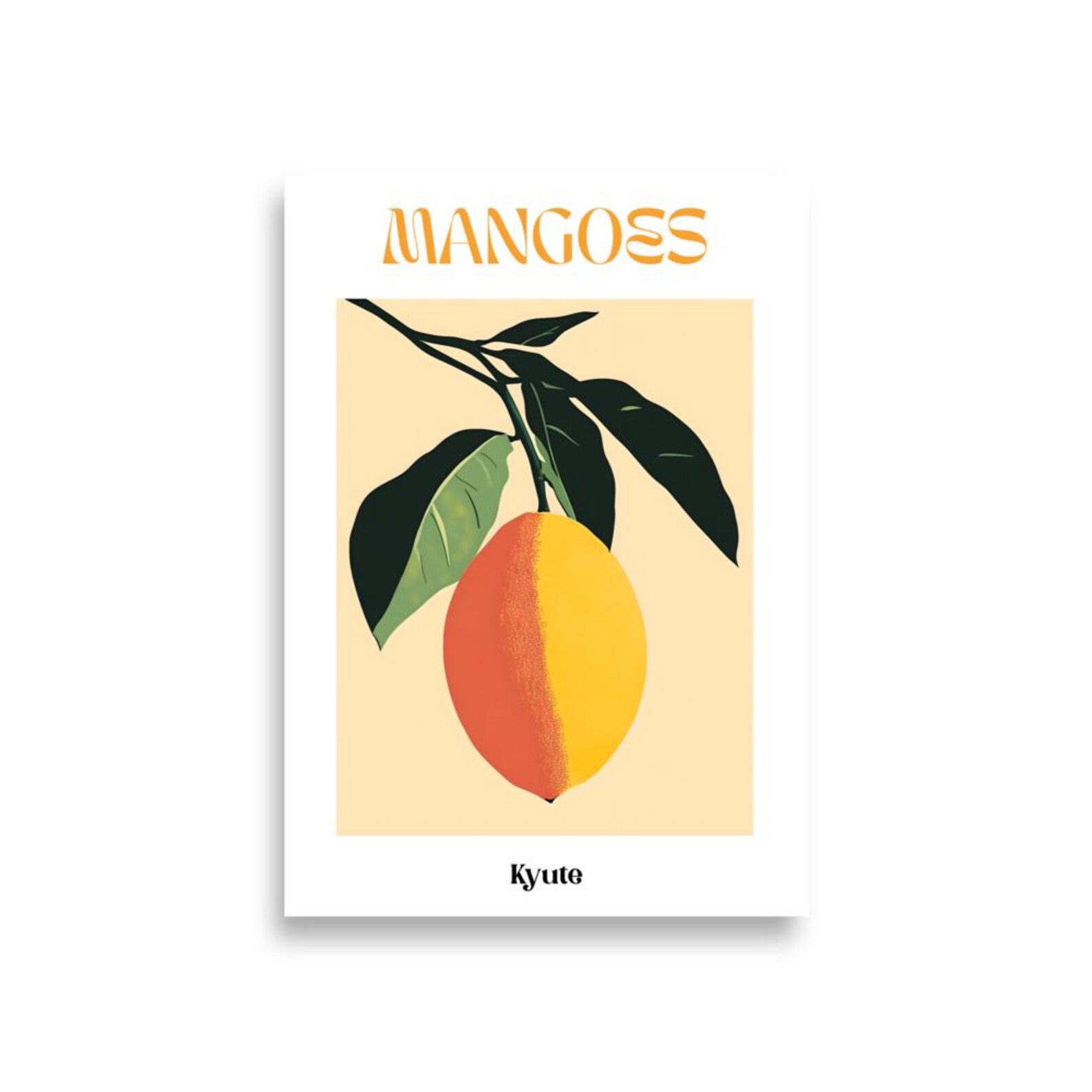 Minimalist Mango Poster - Etsy