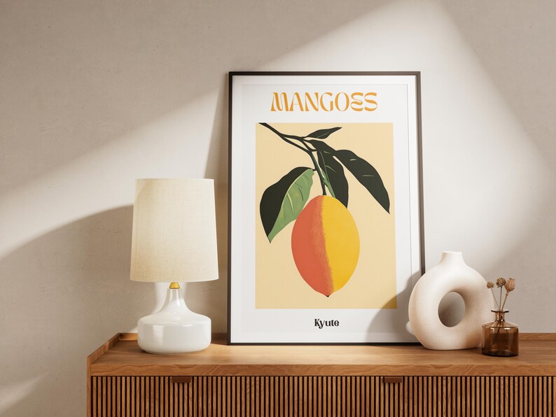 Minimalist Mango Poster - Etsy