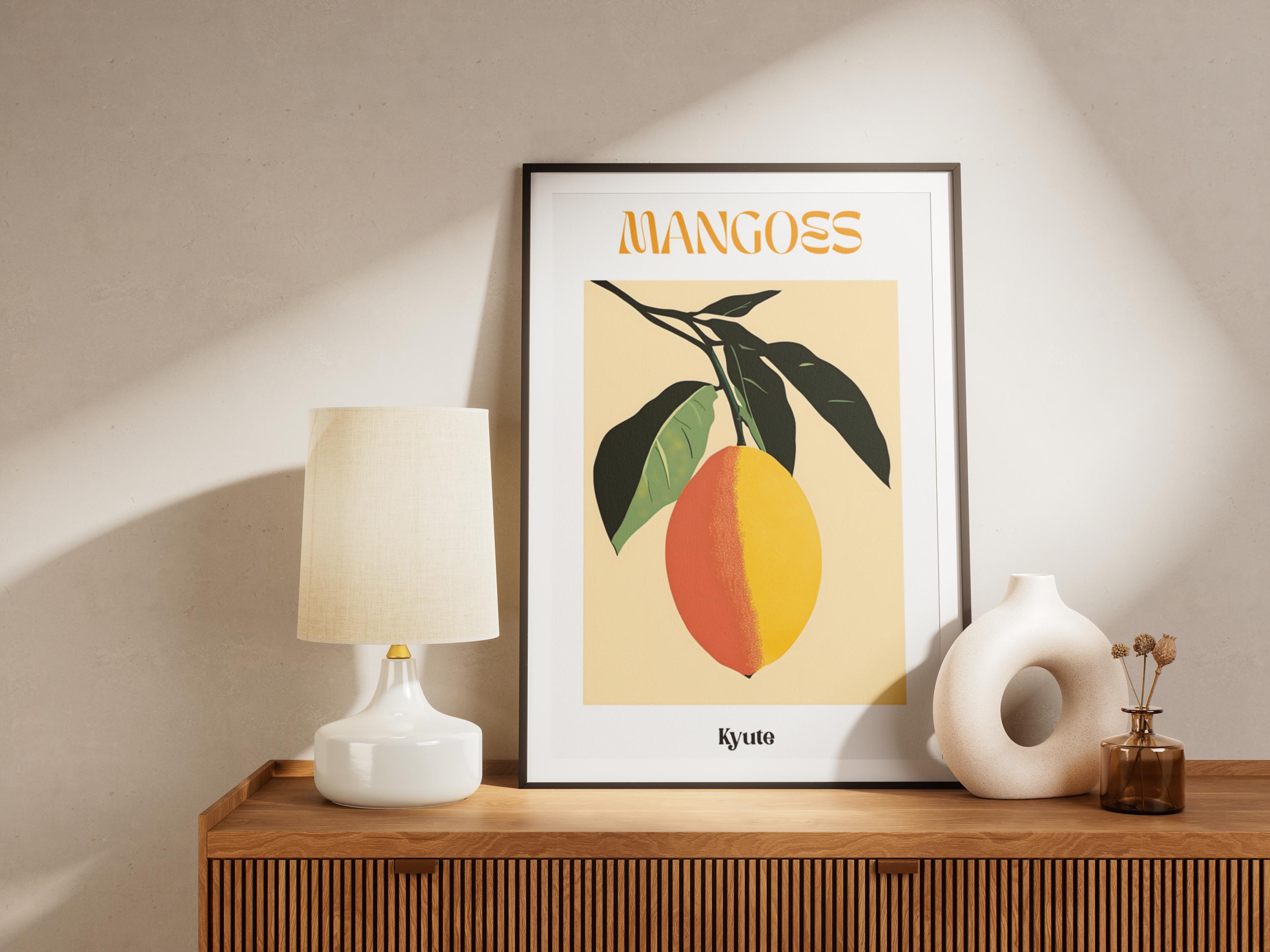 Minimalist Mango Poster - Etsy