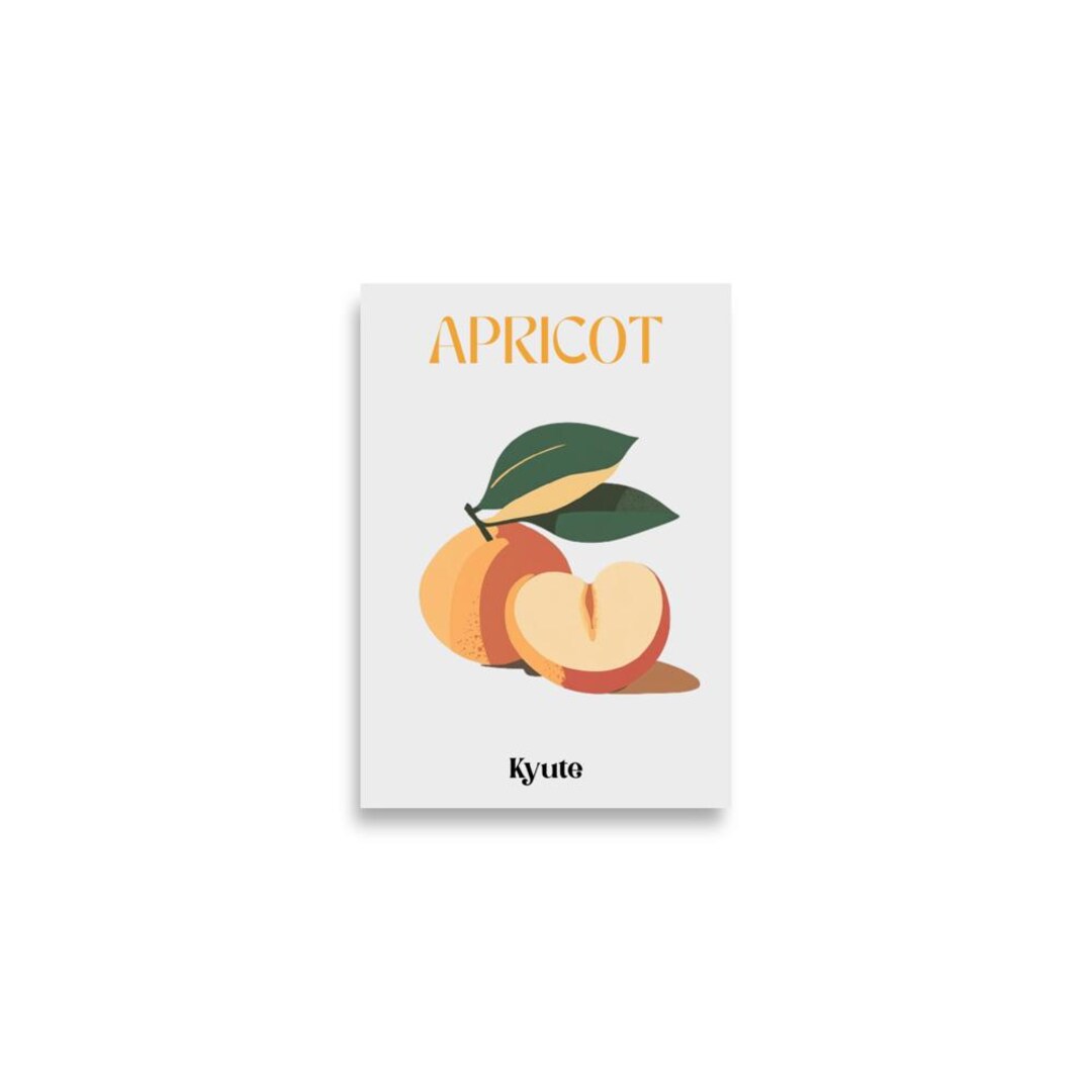 Apricot Minimalist Poster - Etsy