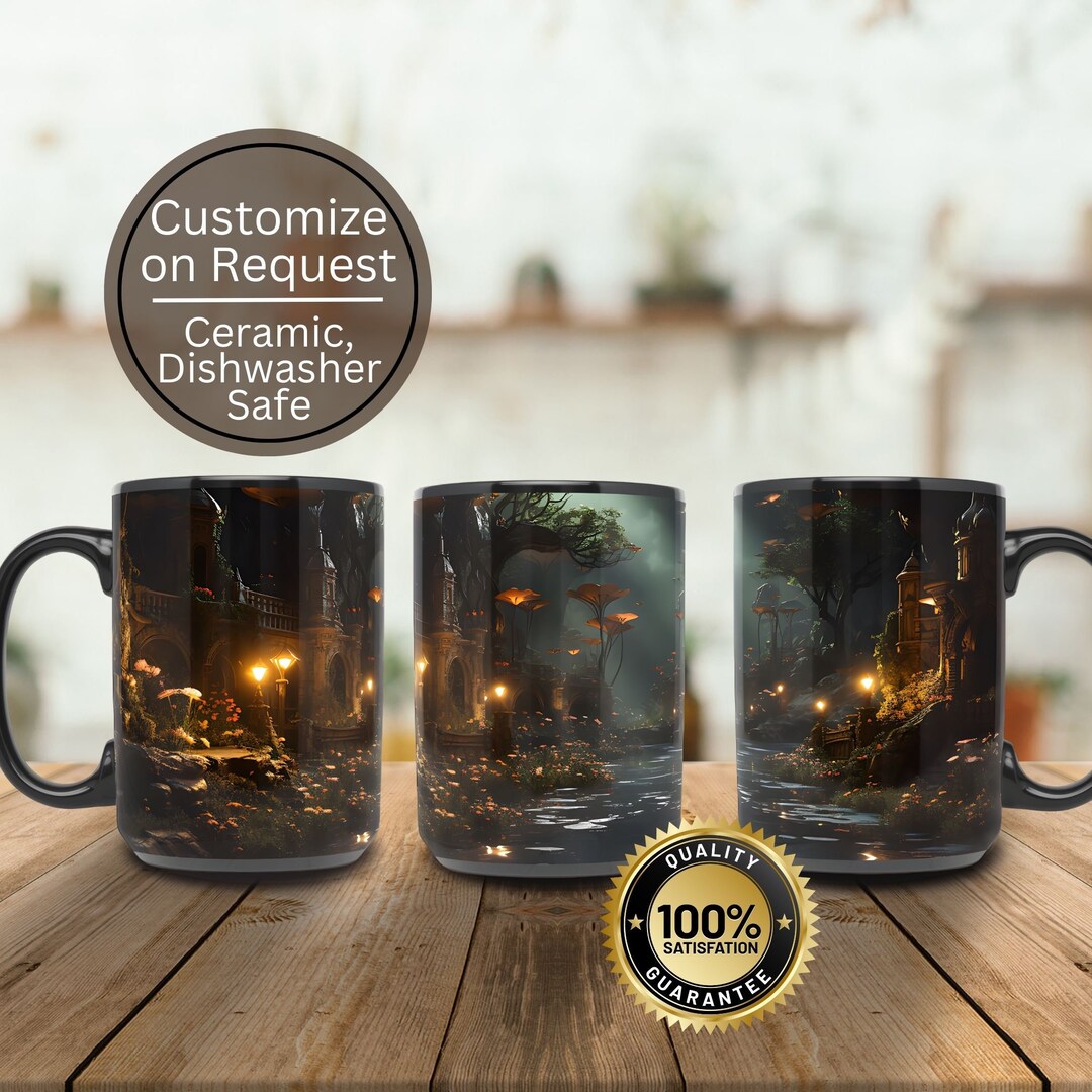 Evergreen Glowing Fantasy Forest Mug Nature Fairytale Coffee Mug ...