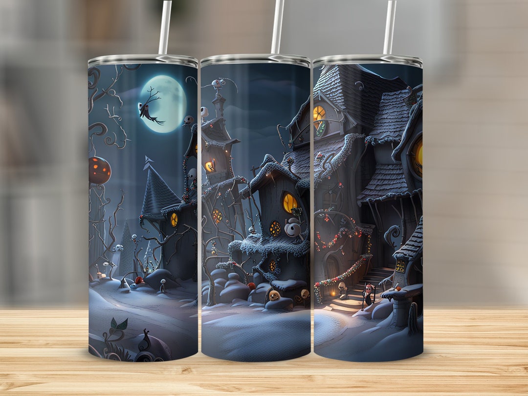 3D Night Before Christmas Digital Download Tumbler Design PNG Jack ...