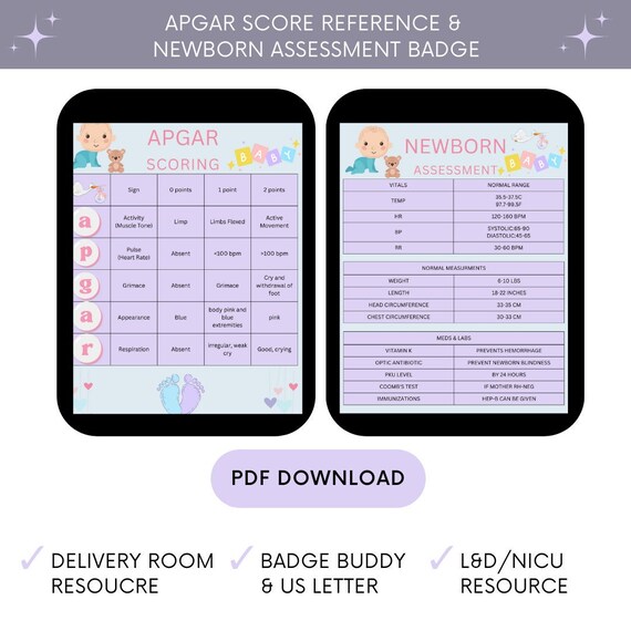 Apgar Score Chart Apgar Score Chart