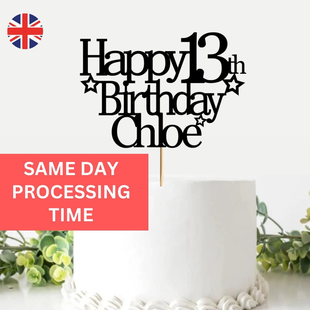 Teenager Birthday Cake Topper, Personalised Custom Birthday Cake Topper ...