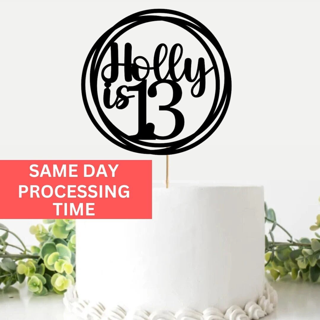 Personalised Custom Birthday Cake Topper, Official Teenager Cake Topper ...