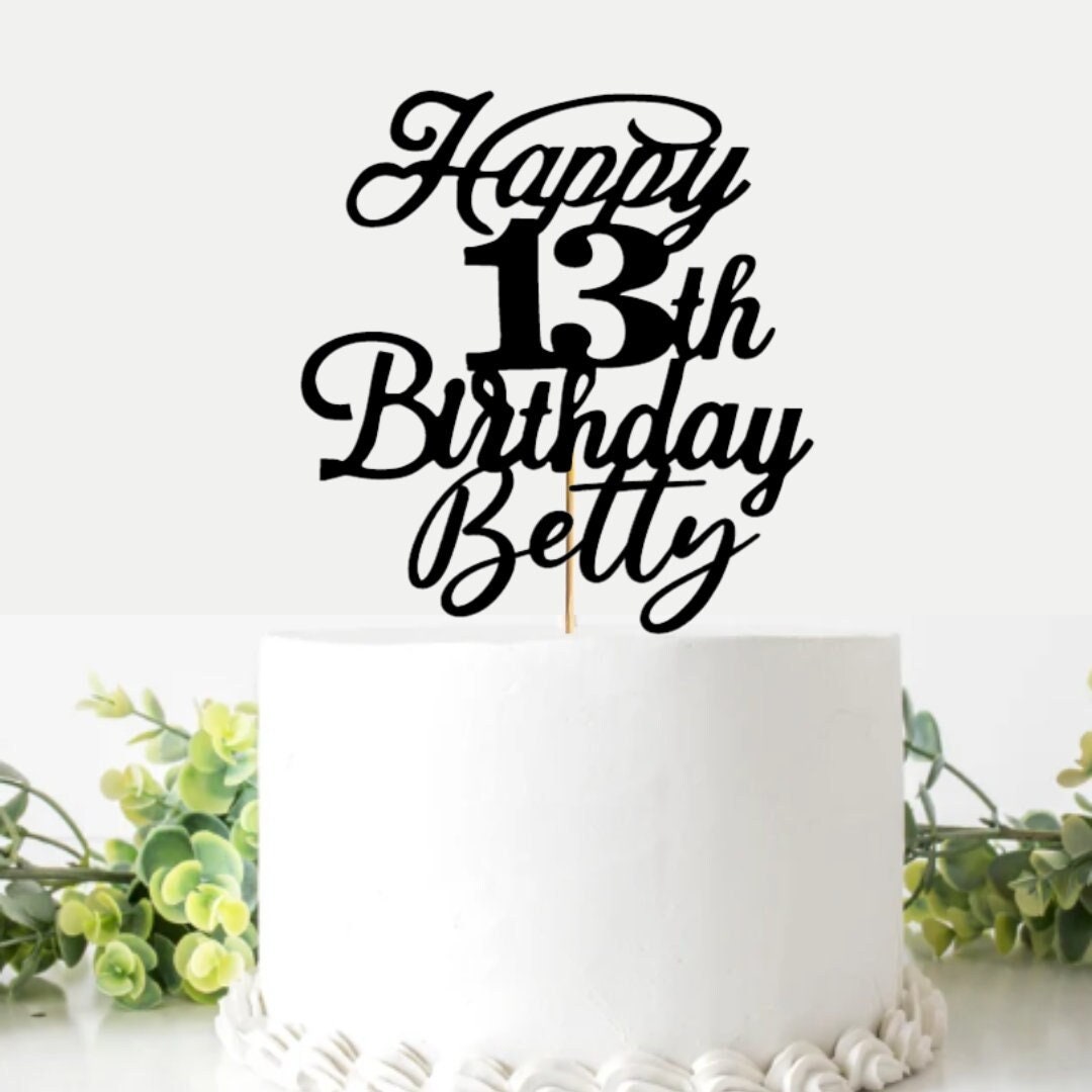 Personalised Custom Birthday Cake Topper, Official Teenager Cake Topper ...
