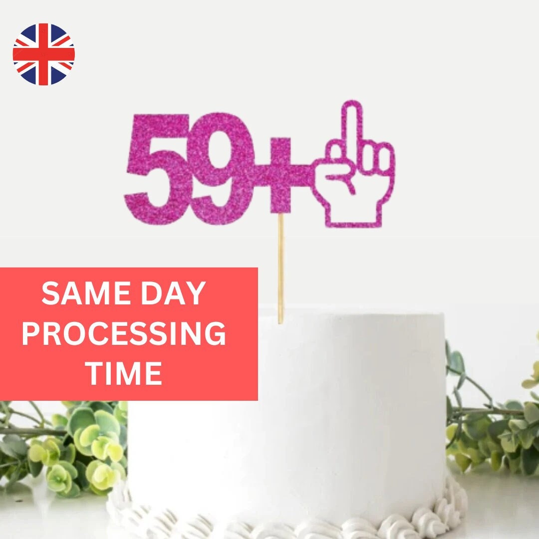 Personalised 60th Birthday Cake Topper 18th 20th 30th 40th 50th