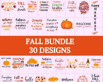 Retro Fall SVG Bundle, Autumn Svg, Thanksgiving Svg, Fall Svg Designs ...
