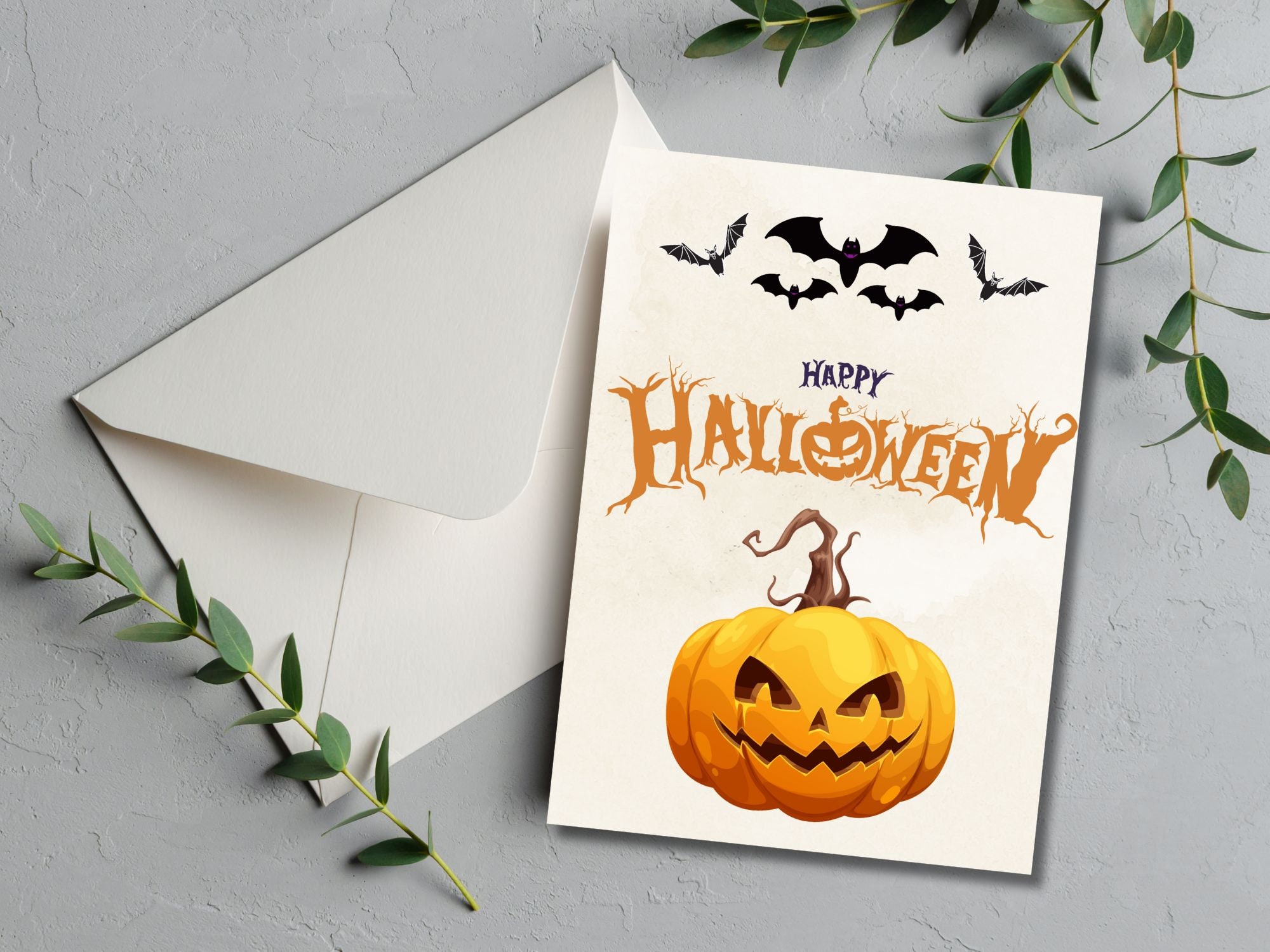 Halloween Greeting Card, Printable Y Halloween Card Designed & Sold By ...