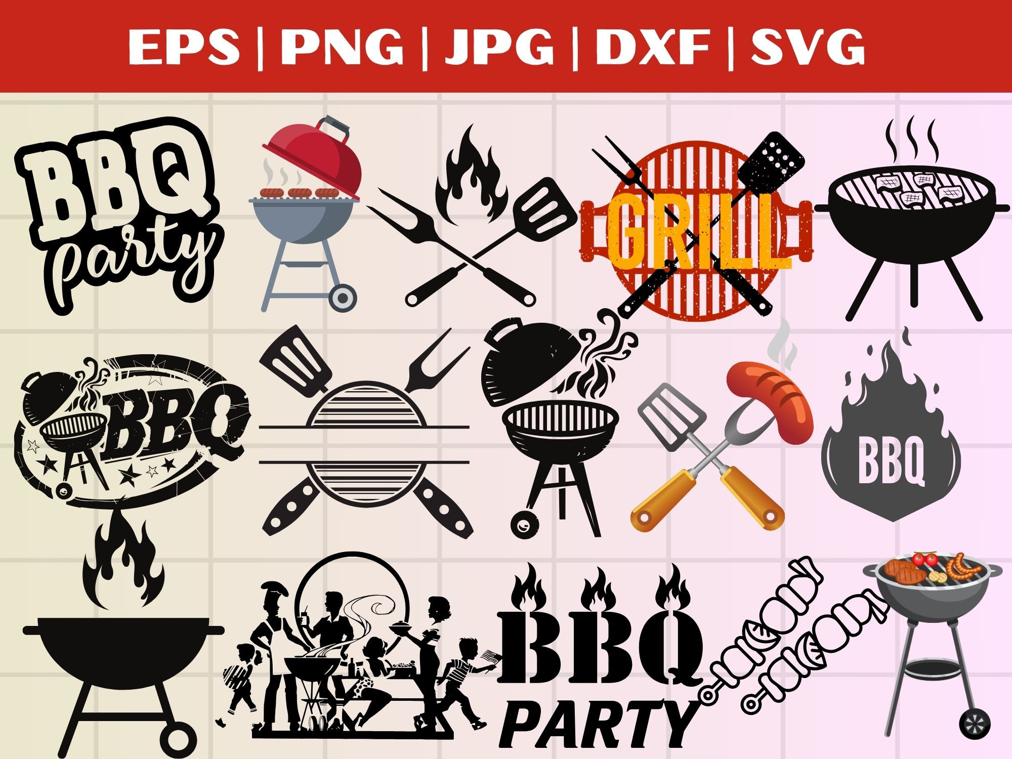 BBQ Svg BBQ Svg Bundle Barbeque Svg barbeque Grill Svg Grill Svg Cut ...
