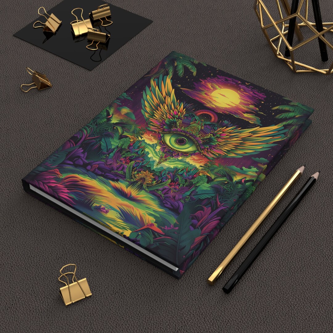 Psychedelic Hardcover Journal | All Seeing Eye | Writing Notebook ...