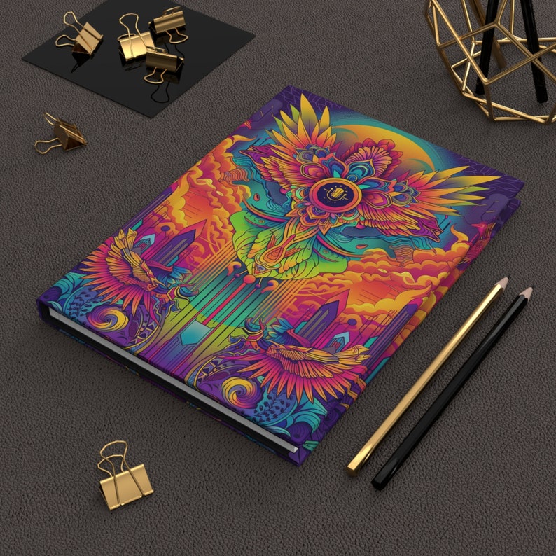 Psychedelic Hardcover Journal DMT Writing Notebook Lined Pages High ...