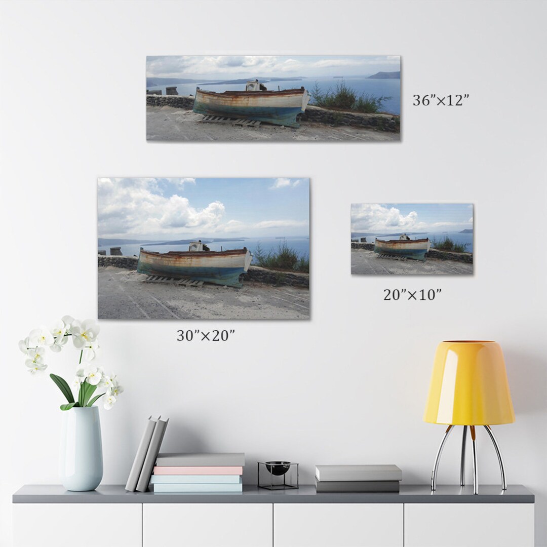 Santorini Serenity Antique Boat on Road to Oia Original Photography ...