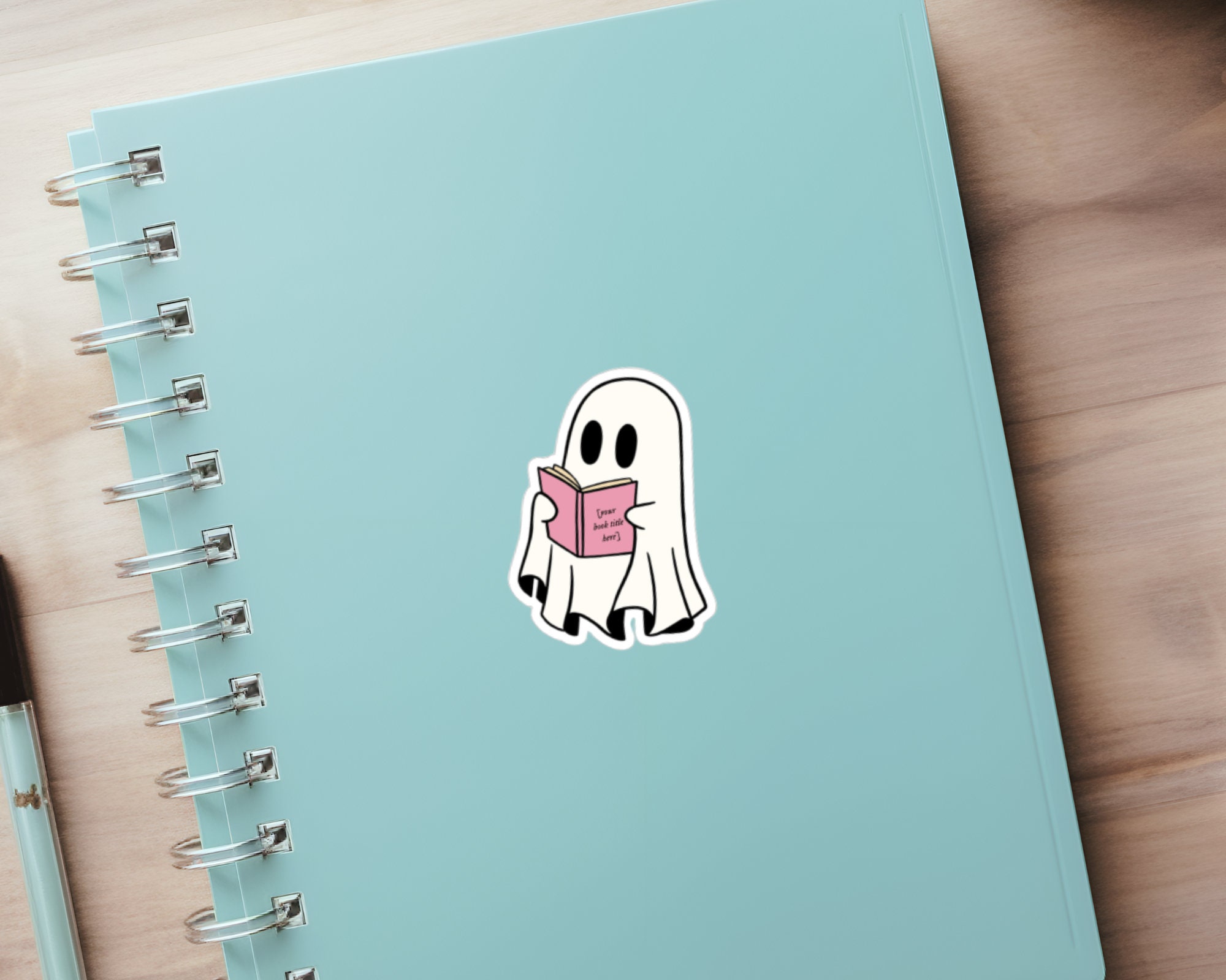 Personalized Ghost Reading Book Sticker Choose Your Favorite Book Title ...