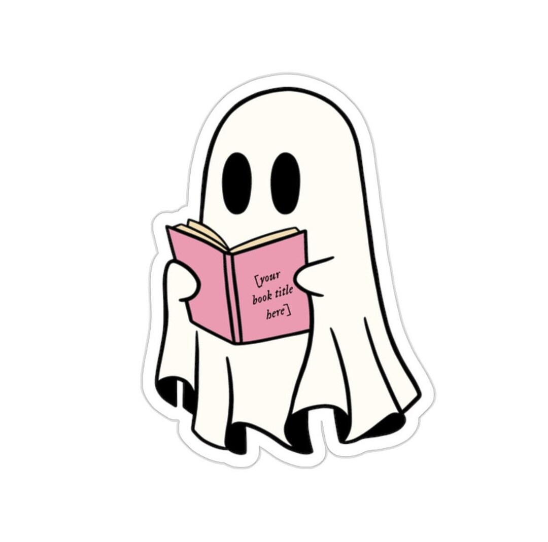 Personalized Ghost Reading Book Sticker Choose Your Favorite Book Title ...