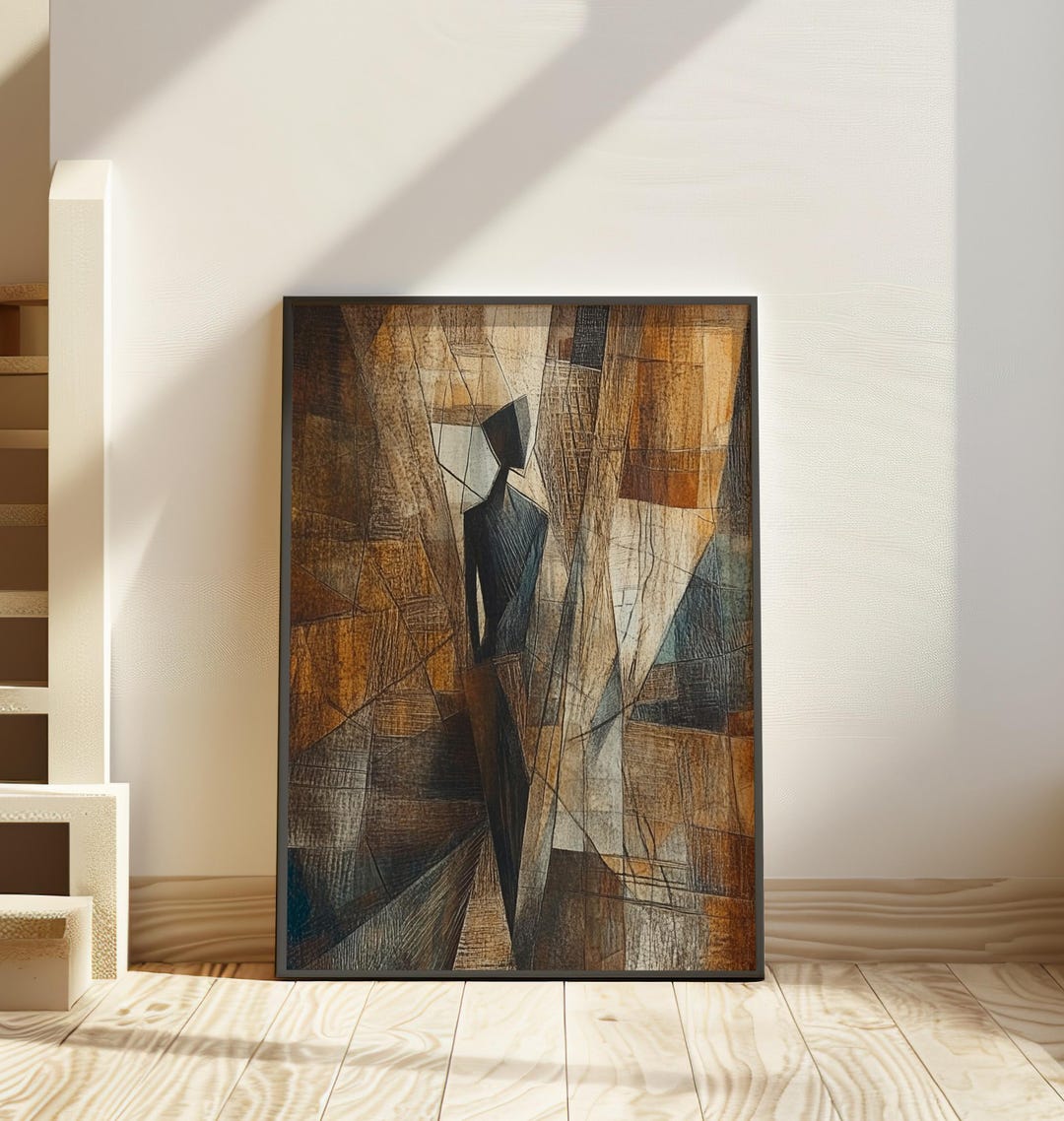 Marcel Duchamp Inspired Art Poster Abstract Cubism Print Modern ...