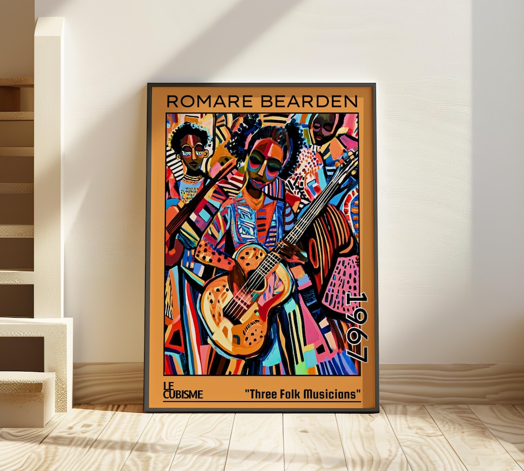 Three Folk Musicians 1967 – Romare Bearden Print / Poster – Black ...