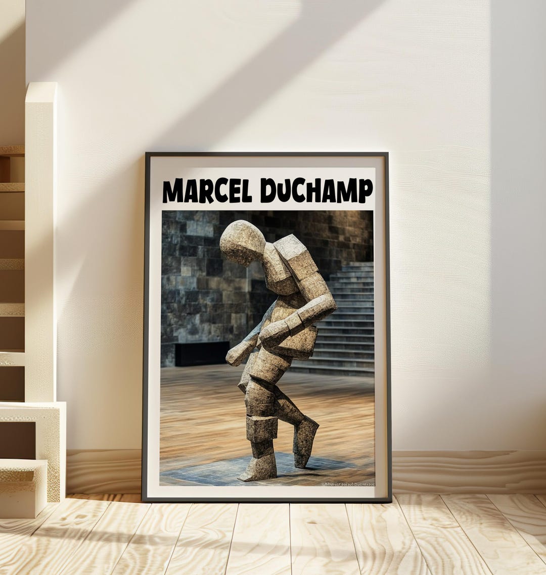 Marcel Duchamp Inspired Art Poster Abstract Cubism Print Modern ...