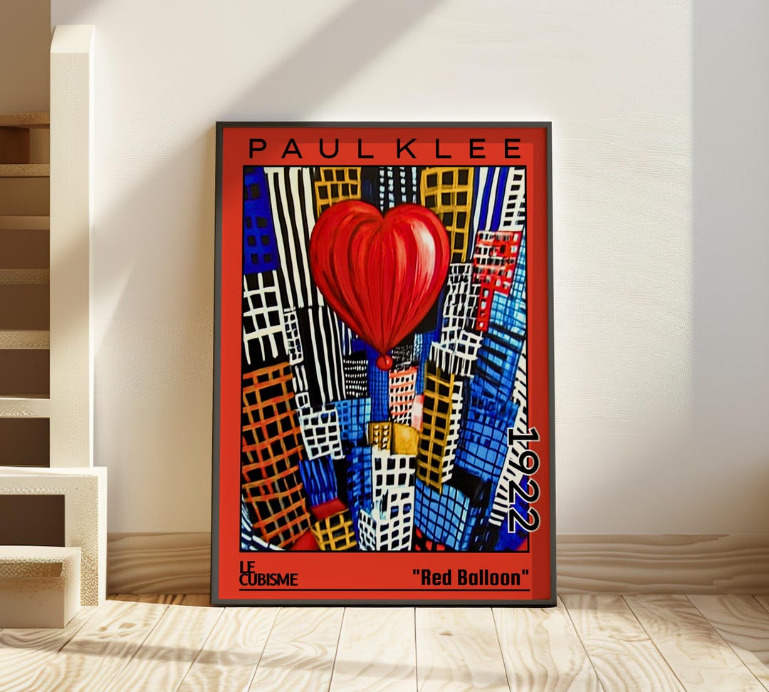 Red Balloon 1922 - Paul Klee Print / Poster - Expressionist Urban Art ...