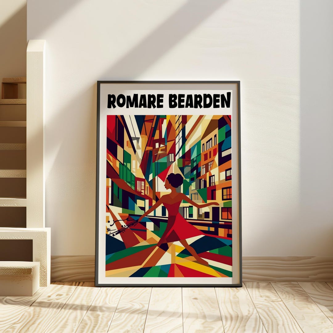Romare Bearden-inspired Cubism Art Print Poster – Vibrant Abstract ...