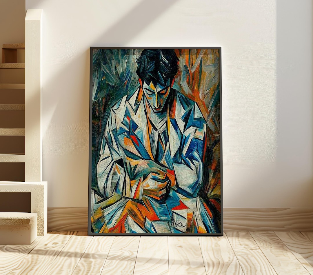 Pablo Picasso Inspired Cubist Poster- Bold Iconic Vibrant Modern Prints ...