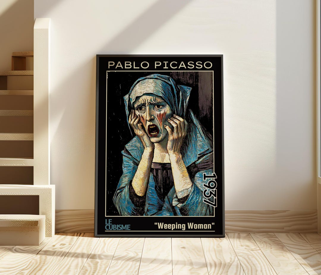 The Weeping Woman 1937 – Pablo Picasso Print / Cubist Portrait Poster ...