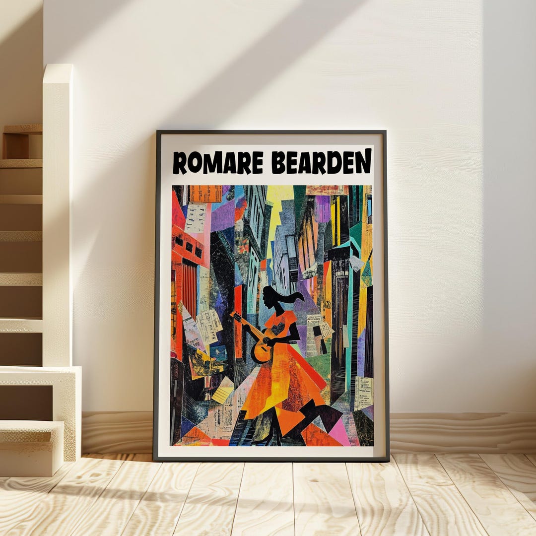 Romare Bearden-inspired Cubism Art Print Poster – Vibrant Abstract ...
