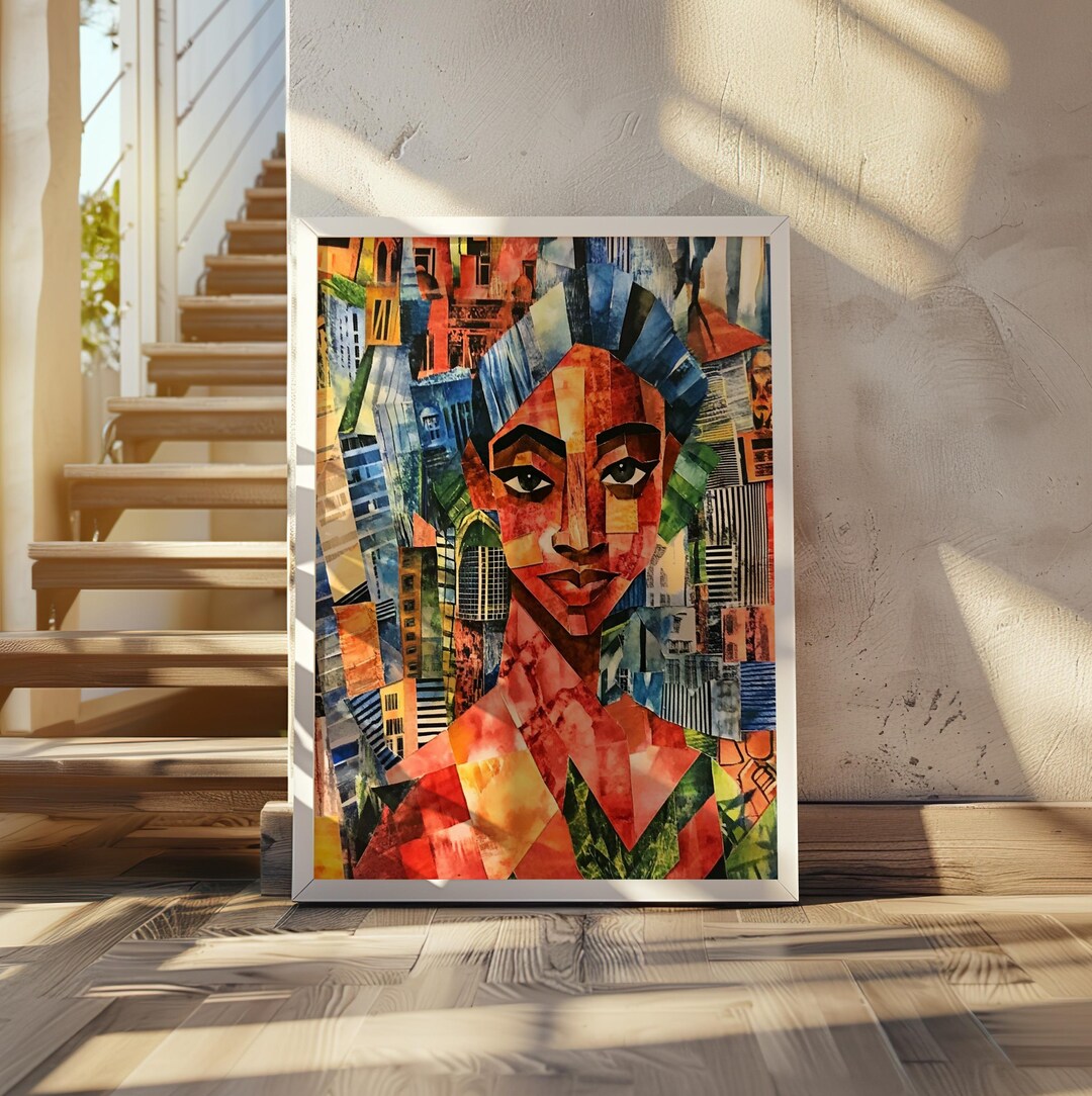 Romare Bearden-inspired Cubism Art Print Poster – Vibrant Abstract ...