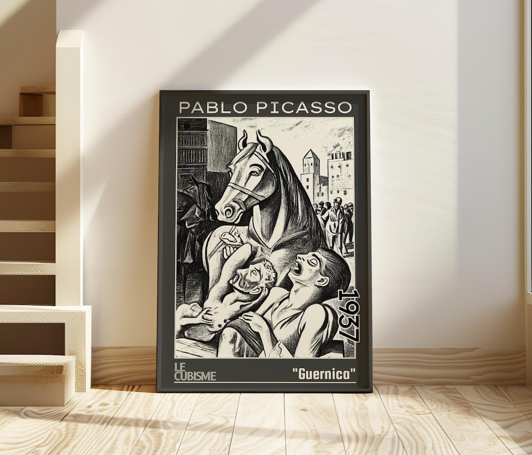 Guernica 1937 – Pablo Picasso Anti-war Print / Cubist Protest Poster ...
