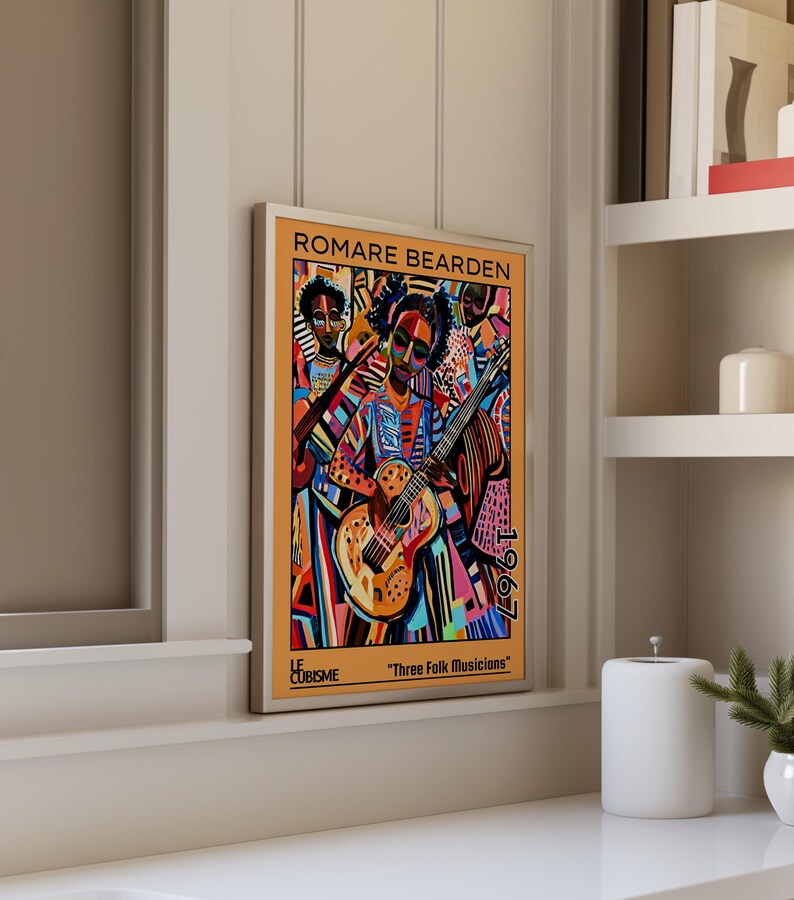 Three Folk Musicians 1967 – Romare Bearden Print / Poster – Black ...