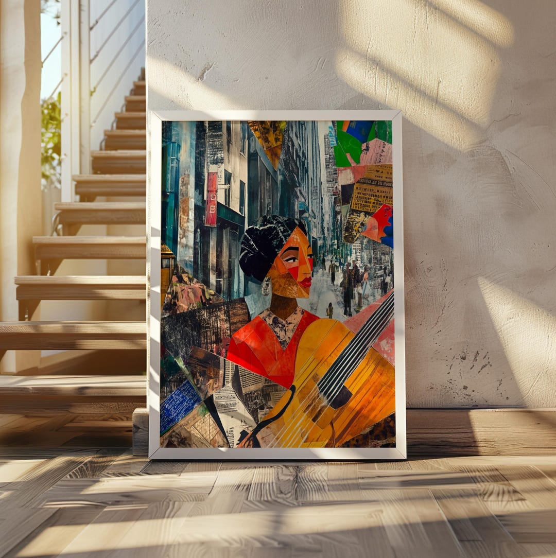 Romare Bearden-inspired Cubism Art Print Poster – Vibrant Abstract ...