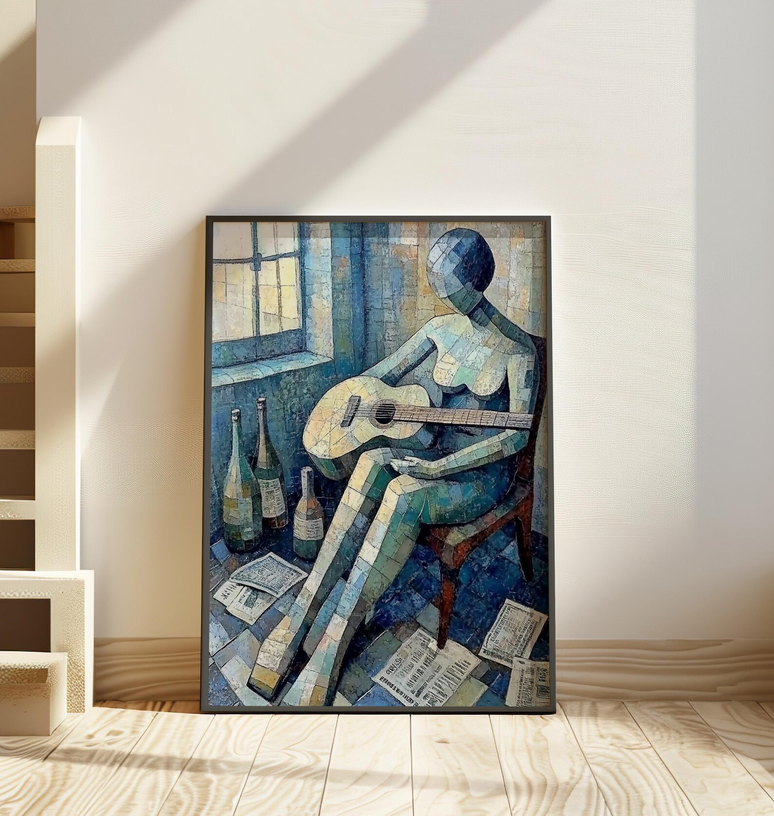 Georges Braque-inspired Cubist Art Poster - Cubist Art Print - Cubism ...