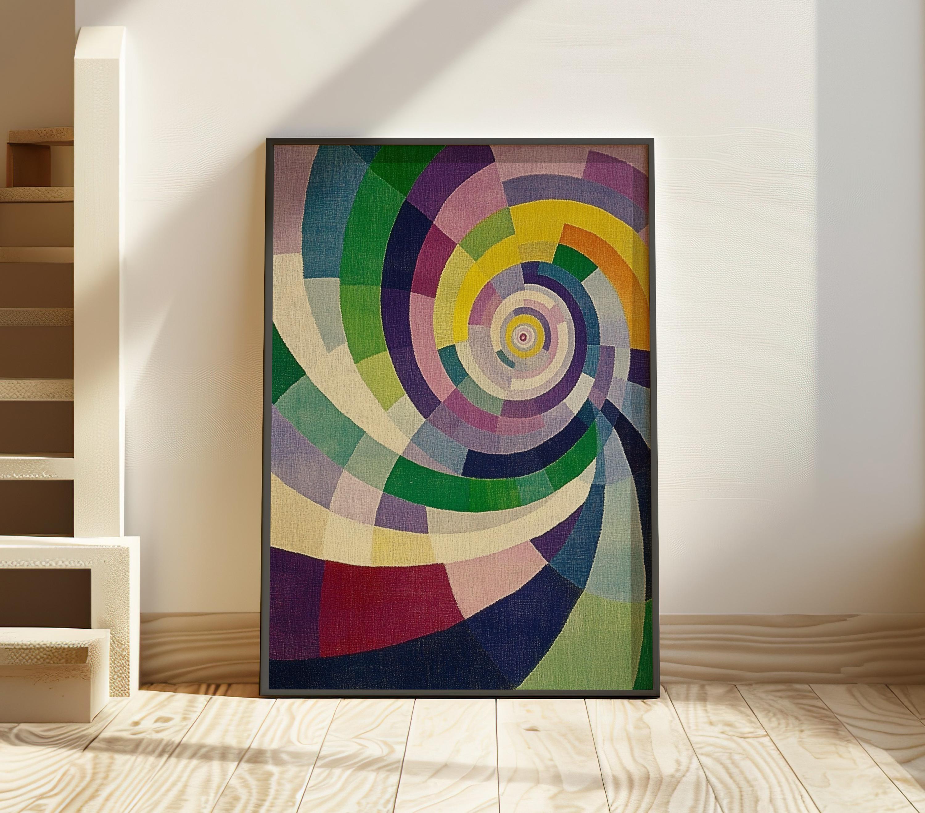 Robert Delaunay Inspired Cubism Art Poster - Geometric Abstract Wall ...