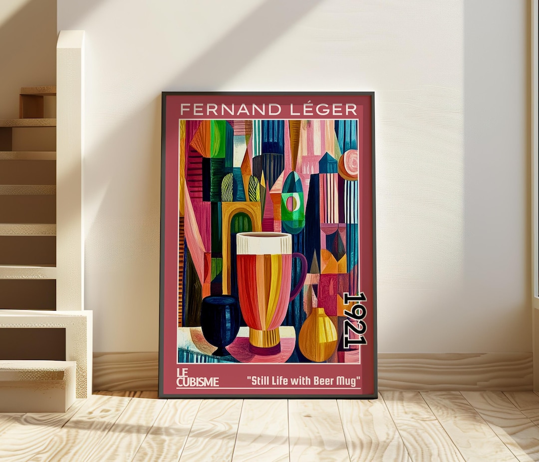 Still Life With Beer Mug 1921 – Fernand Léger Print / Poster – Cubist ...