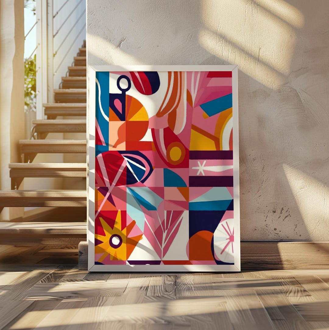 Paul Klee Inspired Cubist Art Poster – Geometric Abstract Print - Etsy