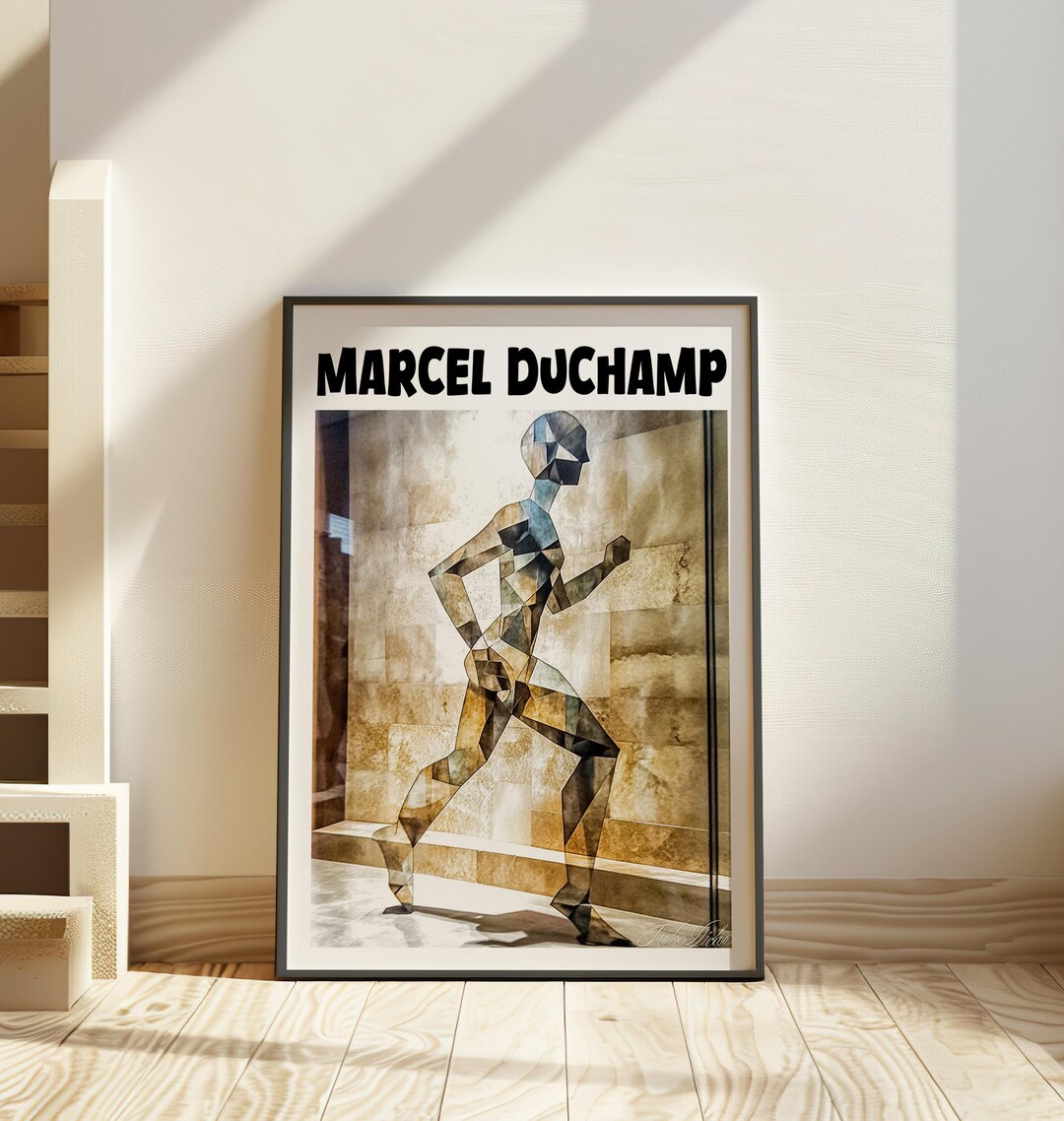 Marcel Duchamp Inspired Art Poster Abstract Cubism Print Modern ...