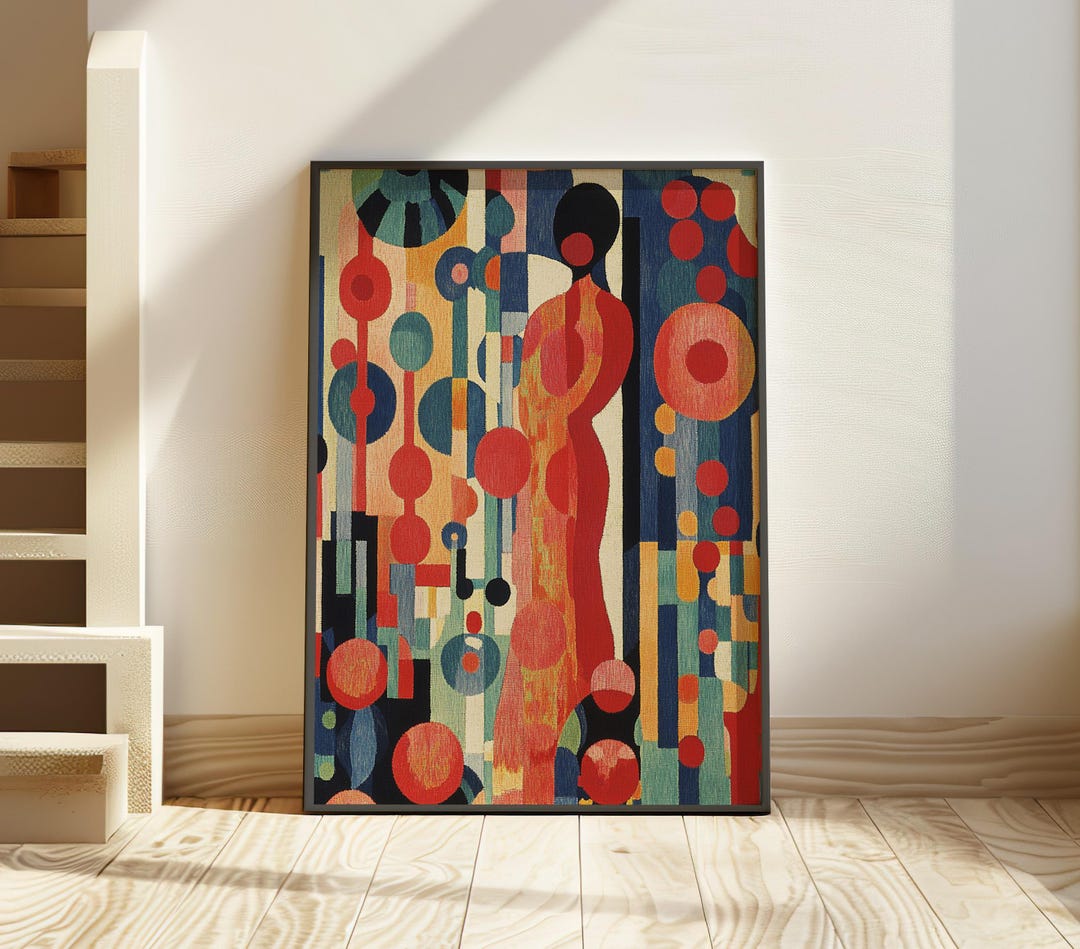 Robert Delaunay Inspired Cubism Art Poster - Geometric Abstract Wall ...