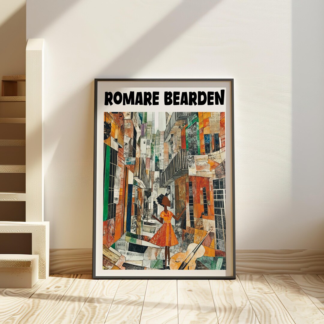 Romare Bearden-inspired Cubism Art Print Poster Vibrant Abstract ...