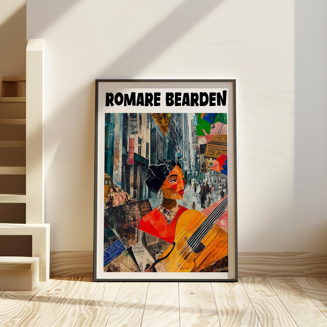Romare Bearden-inspired Cubism Art Print Poster Vibrant Abstract ...