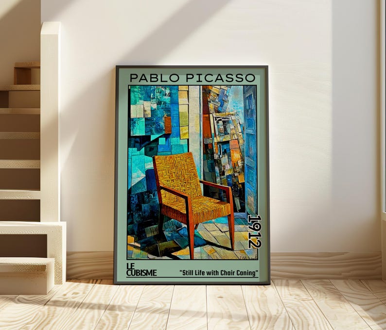 Still Life With Chair Caning 1912 – Pablo Picasso Synthetic Cubism ...